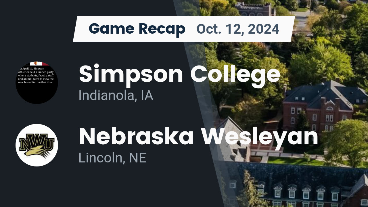 Recap: Simpson College vs. Nebraska Wesleyan 2024 - Simpson College ...