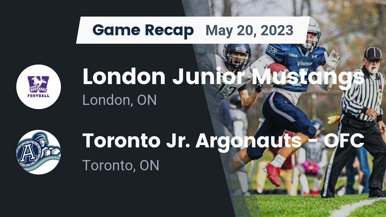 Recap: London Junior Mustangs vs. Toronto Jr. Argonauts - OFC 2023 ...