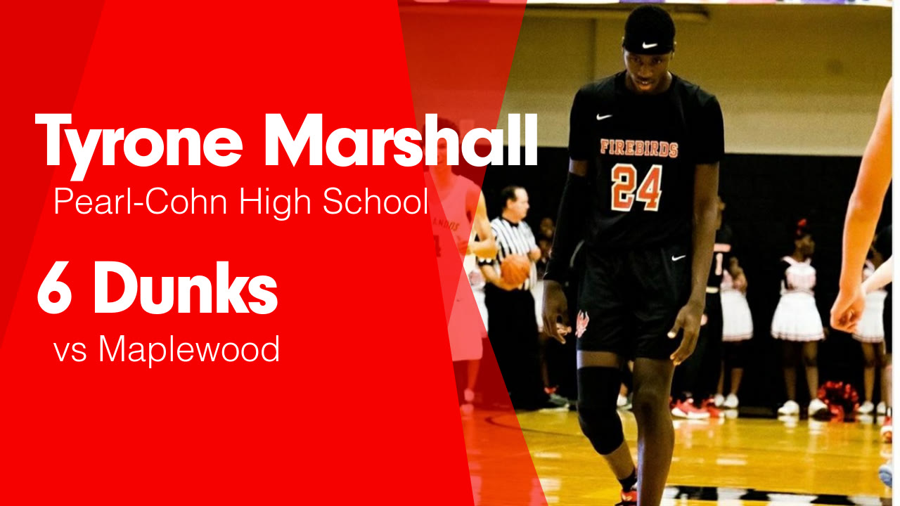 6 Dunks vs Maplewood - Tyrone Marshall highlights - Hudl