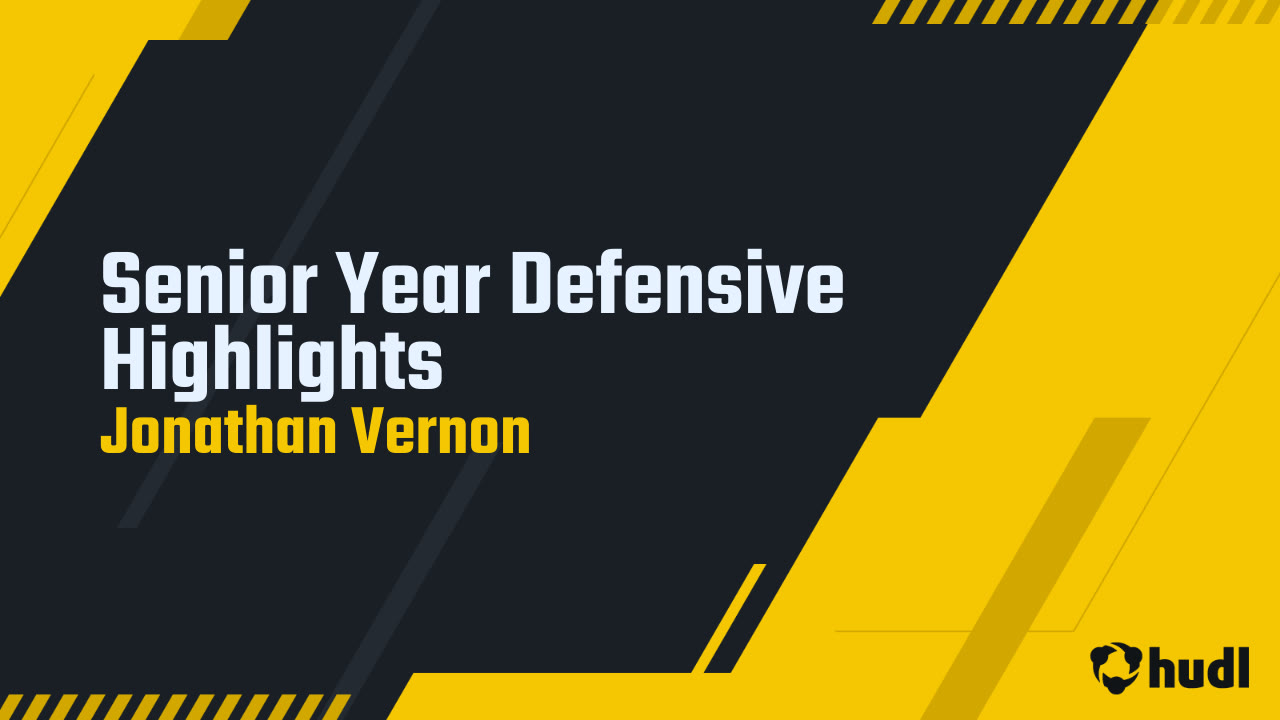 Senior Year Defensive Highlights - Jonathan Vernon highlights - Hudl