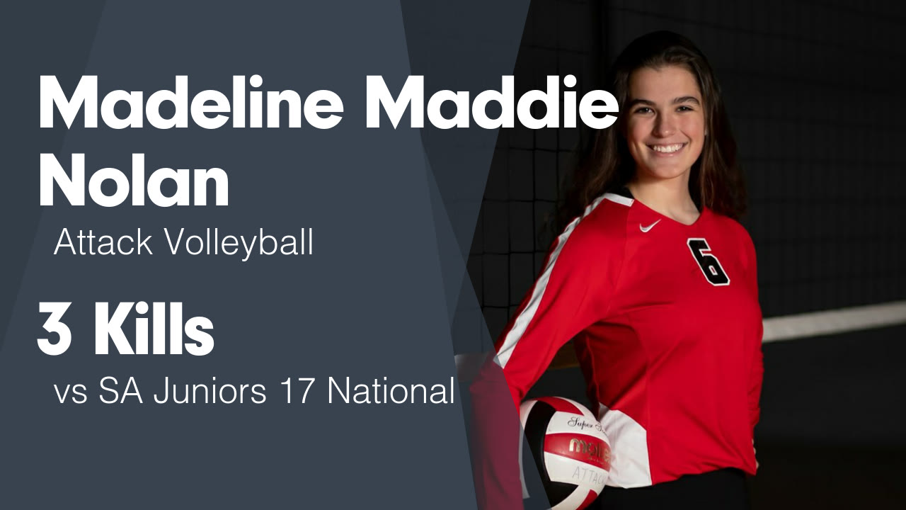 3 Kills vs SA Juniors 17 National - Madeline Maddie Nolan highlights - Hudl