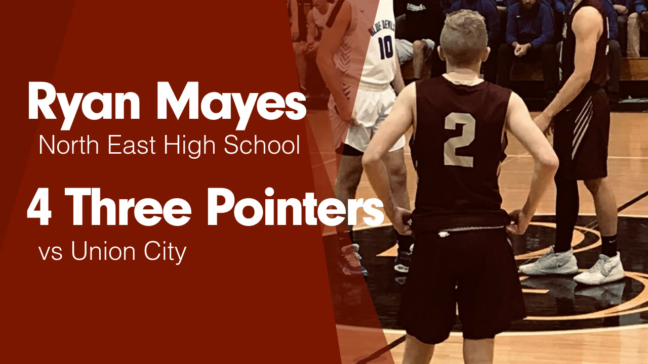 4 Three Pointers vs Union City - Ryan Mayes highlights - Hudl