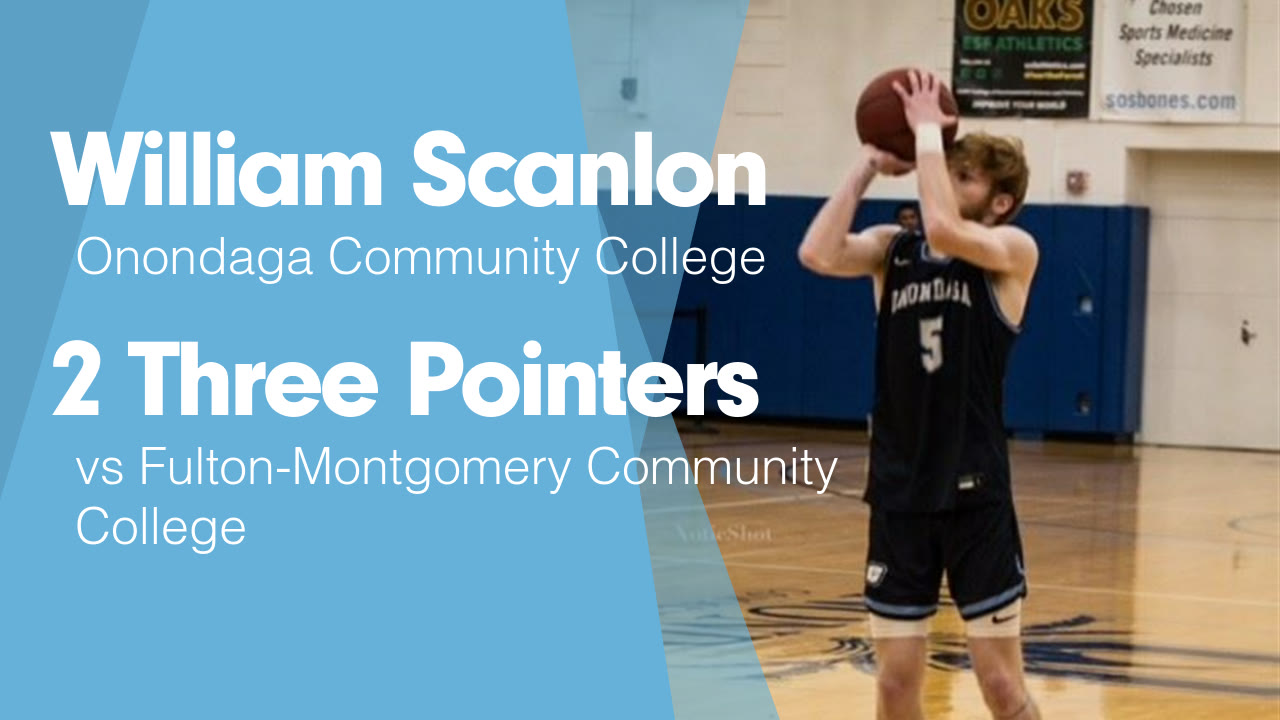 2 Three Pointers vs Fulton-Montgomery Community College - William Scanlon highlights - Hudl