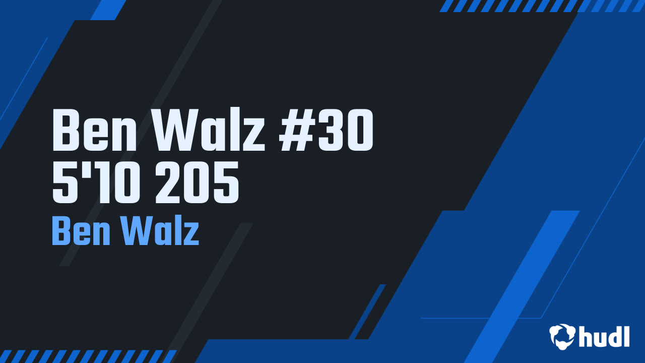 Ben Walz #30 5'10 205 - Ben Walz highlights - Hudl
