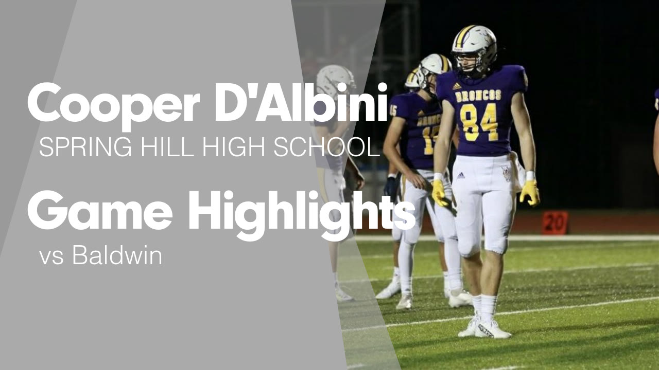 Game Highlights vs Baldwin - Cooper D'Albini highlights - Hudl