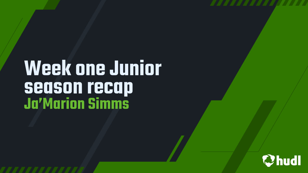 Week one Junior season recap - Ja’Marion Simms highlights - Hudl