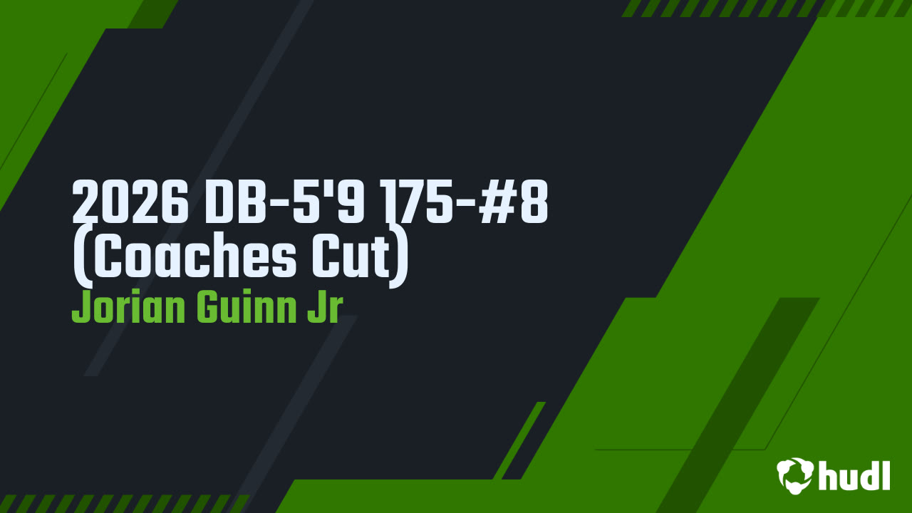 2026 DB-5'9 175-#8 (Coaches Cut) - Jorian Guinn Jr highlights - Hudl