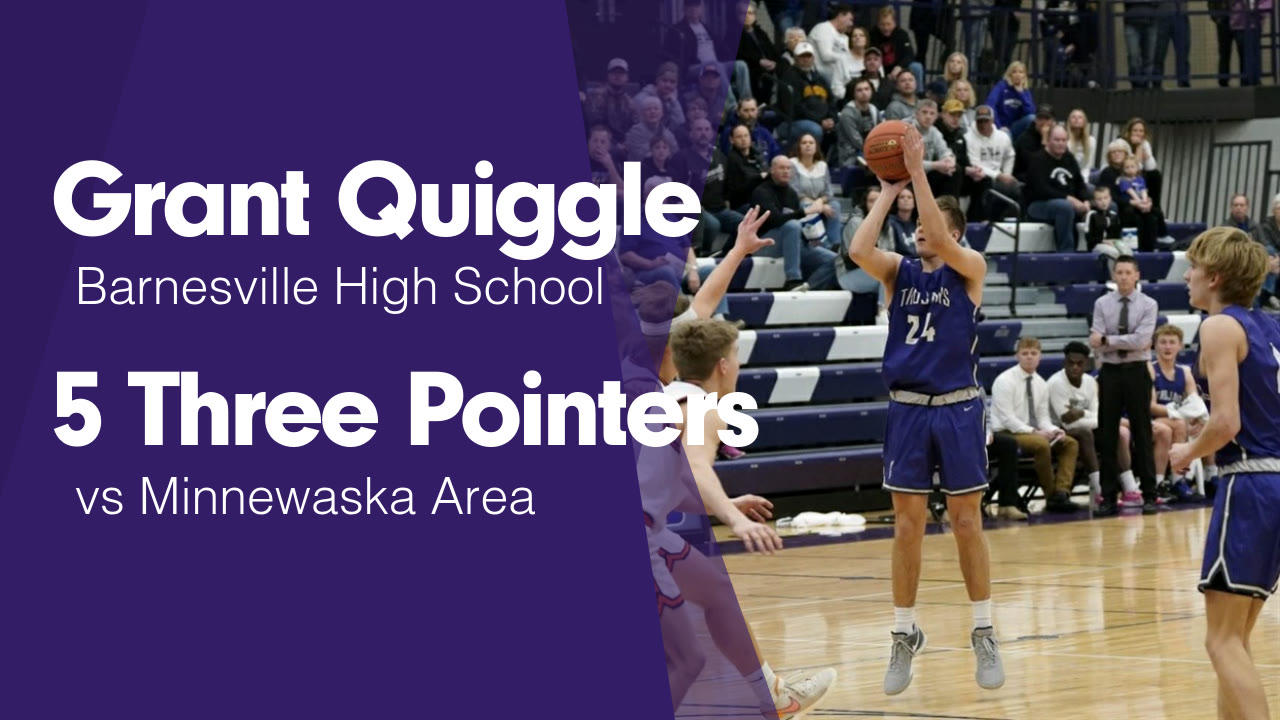 5 Three Pointers vs Minnewaska Area - Grant Quiggle highlights - Hudl