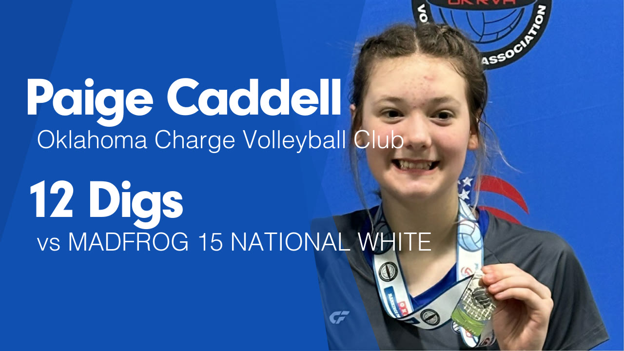 12 Digs vs MADFROG 15 NATIONAL WHITE - Paige Caddell highlights - Hudl