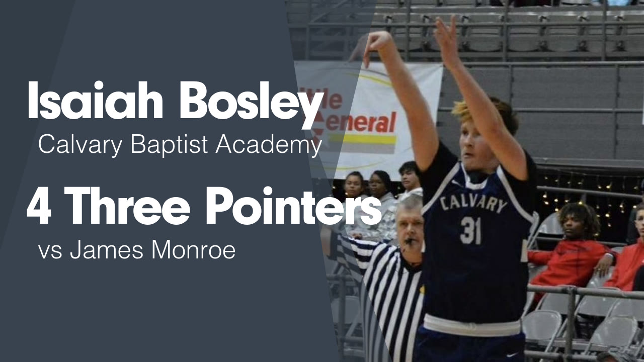 4 Three Pointers vs James Monroe - Isaiah Bosley highlights - Hudl