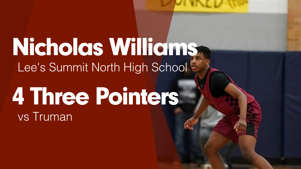 4 Three Pointers vs Truman - Nicholas Williams highlights - Hudl