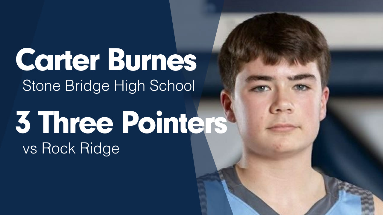 3 Three Pointers vs Rock Ridge - Carter Burnes highlights - Hudl
