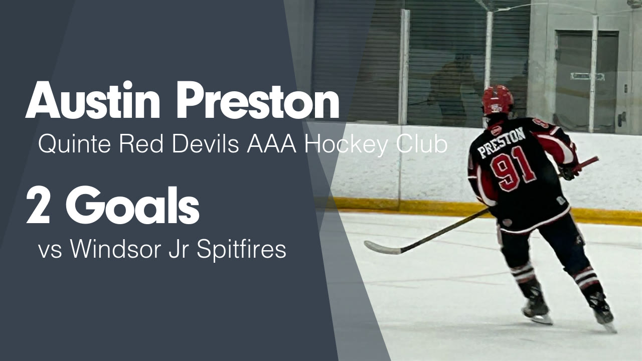 2 Goals vs Windsor Jr Spitfires - Austin Preston highlights - Hudl