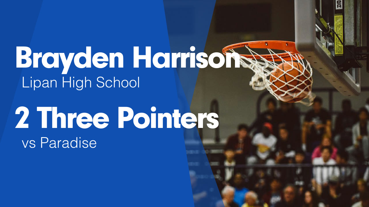 2 Three Pointers vs Paradise - Brayden Harrison highlights - Hudl