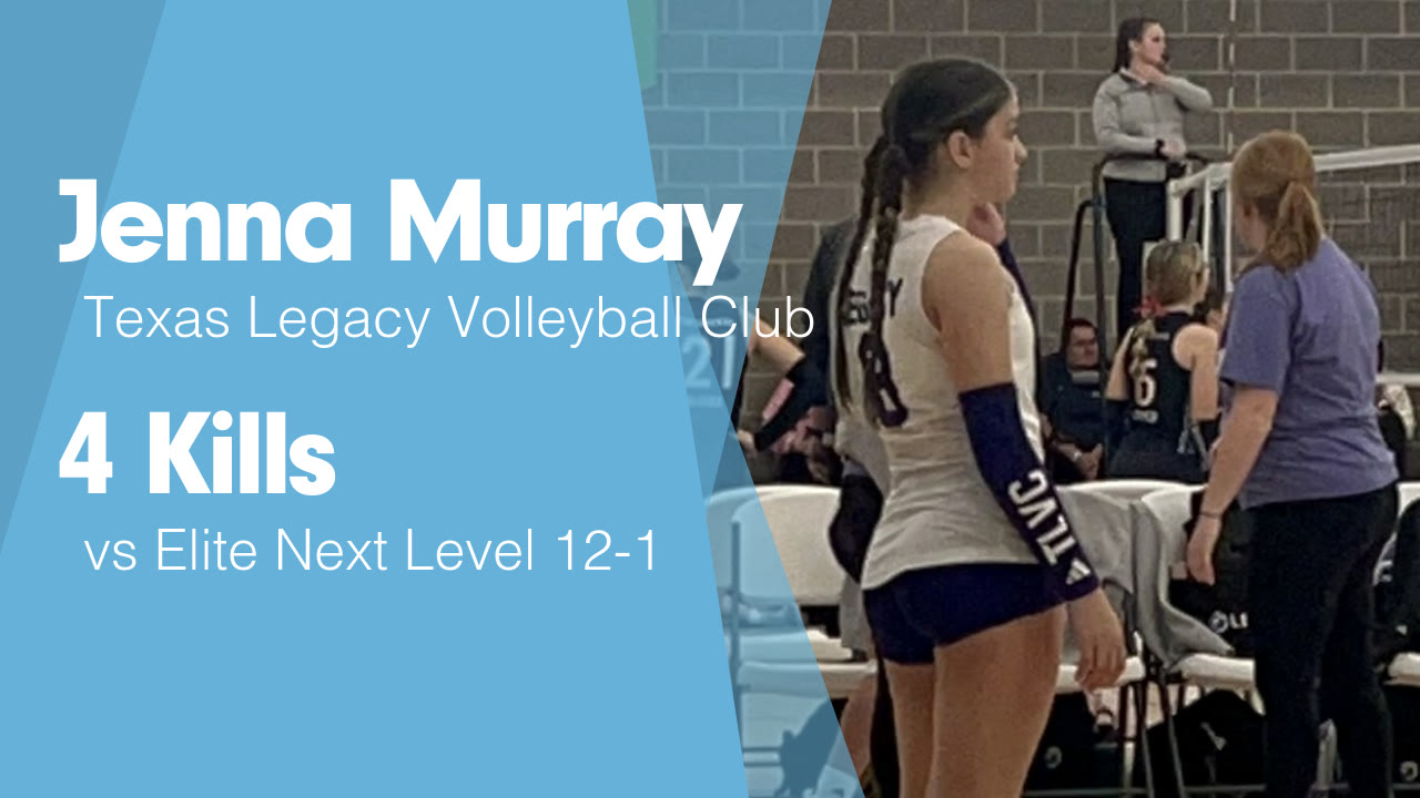4 Kills vs Elite Next Level 12-1 - Jenna Murray highlights - Hudl
